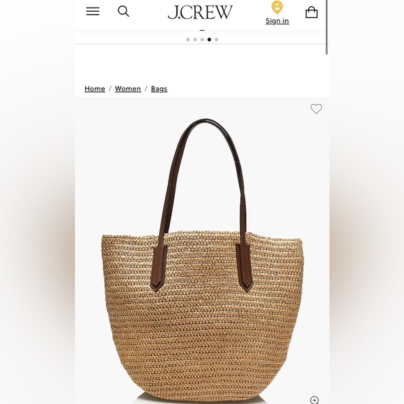 J. Crew | Bags | J Crew Tan And Brown Woven Straw Tote Bag | Poshmark